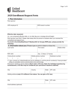 Fillable Online Medicare Enrollment Request Form Fax Email Print - pdfFiller
