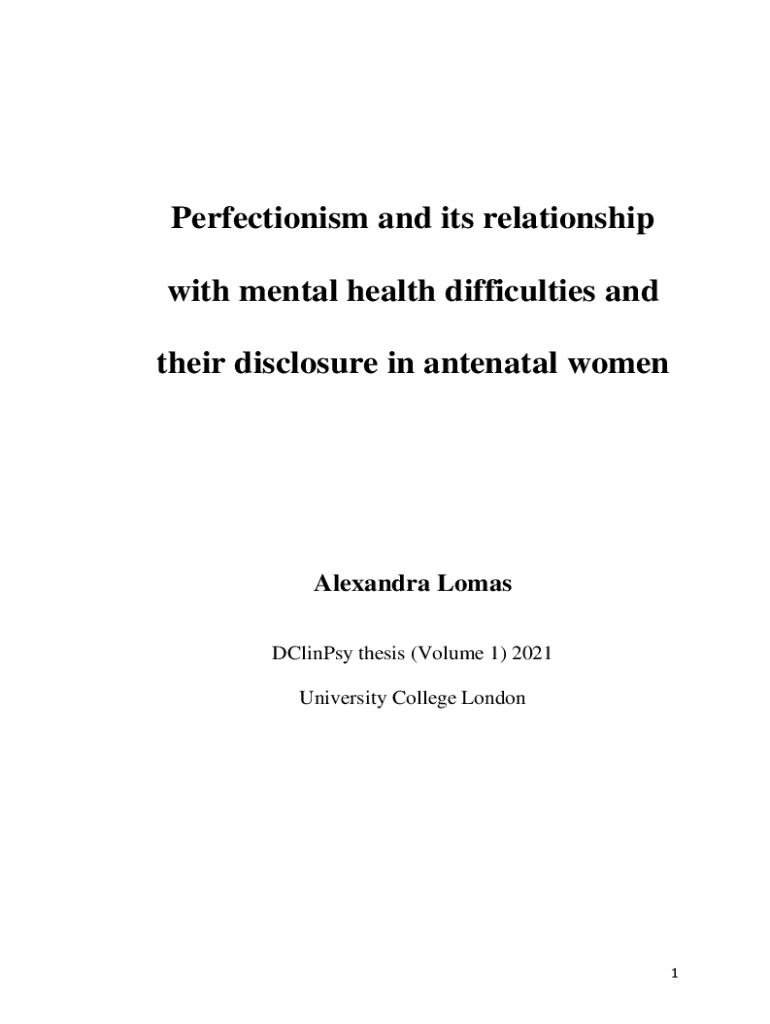 Fillable Online Dclinpsy Thesis by Alexandra Lomas Fax Email Print ...