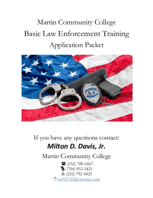 Fillable Online Basic Law Enforcement Training Application Packet Fax ...
