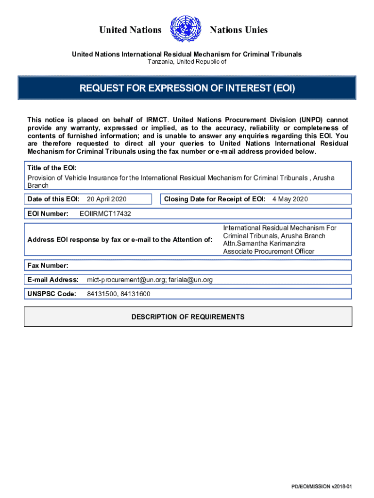 Fillable Online Provision of Vehicle Insurance for the International ...