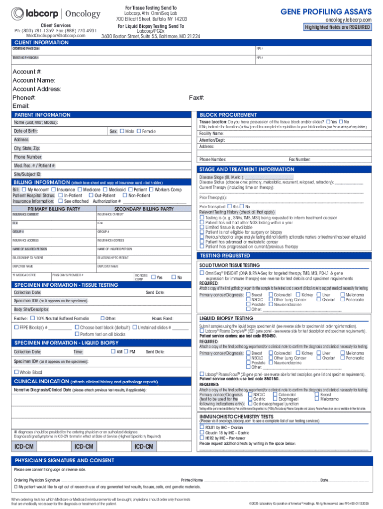 Fillable Online Omniseq Testing Requisition Fax Email Print - pdfFiller
