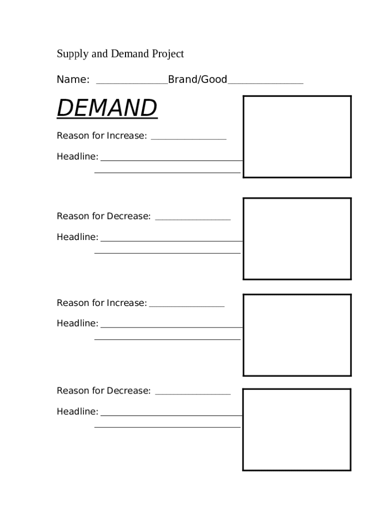 Supply and Demand Project Doc Template | pdfFiller