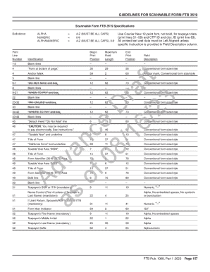 Fillable Online Scannable Form Ftb 3519 Specifications Fax Email Print ...