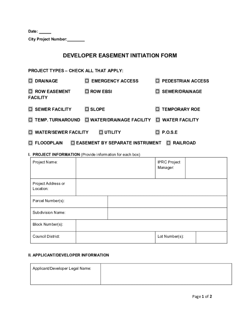 Fillable Online Easements by Separate Instrument Fax Email Print - pdfFiller