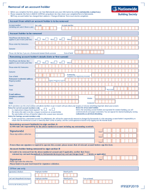 Fillable Online Account Holder Removal Form Fax Email Print - pdfFiller