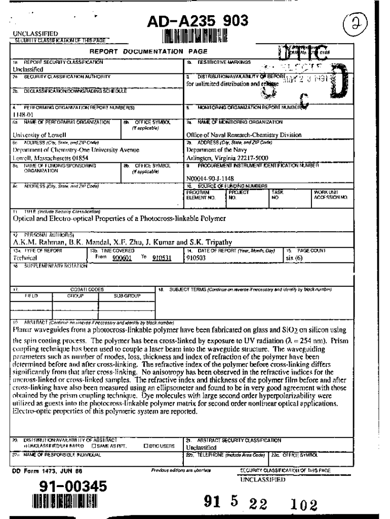 Fillable Online Optical and Electro-optical Properties of a Photocross ...