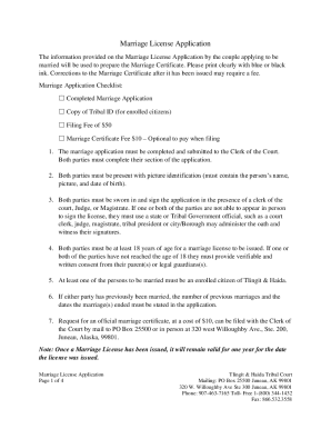 Fillable Online Marriage License Application Fax Email Print - pdfFiller
