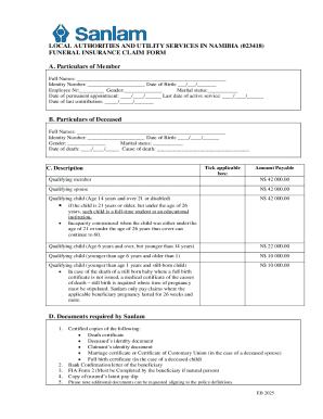 Fillable Online Funeral Insurance Claim Form Fax Email Print - pdfFiller