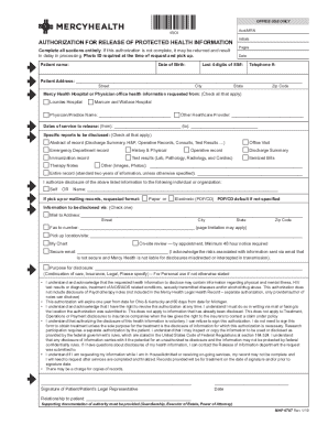 Fillable Online Authorization for Release of Protected Health Information Fax Email Print ...
