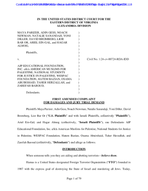 Fillable Online First Amended Complaint Fax Email Print - pdfFiller