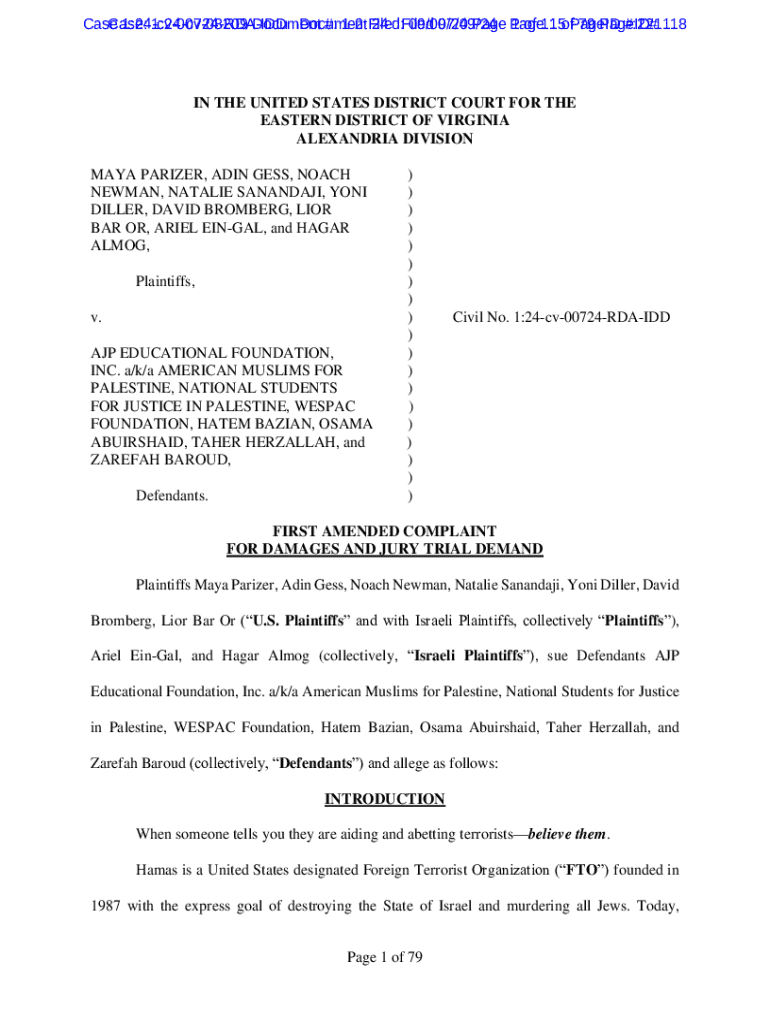 Fillable Online First Amended Complaint Fax Email Print - pdfFiller