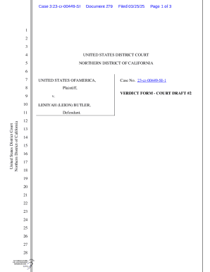 Fillable Online Verdict Form for Case 3:23-cr-00449-si Fax Email Print ...