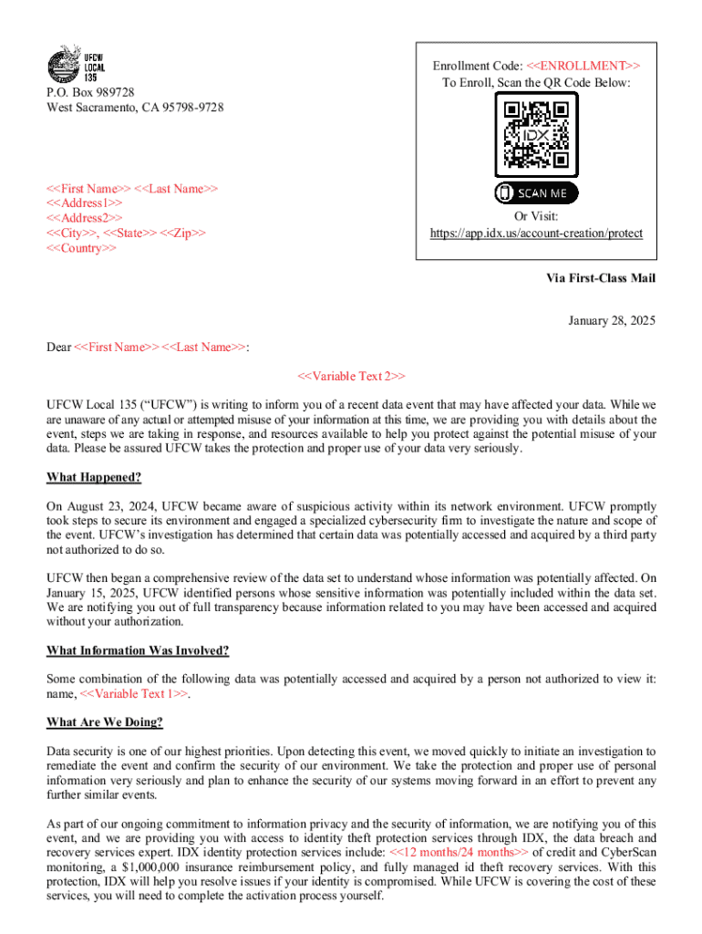 Fillable Online Data Breach Notification Fax Email Print - pdfFiller