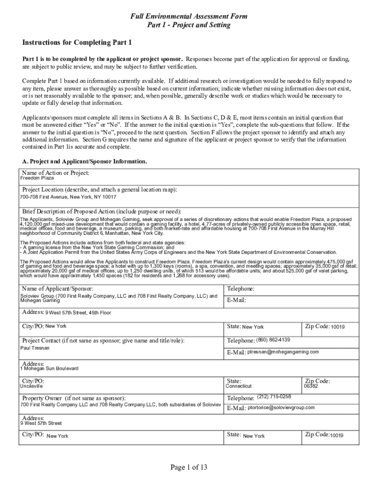Fillable Online Environmental Assessment for Freedom Plaza Project Fax ...