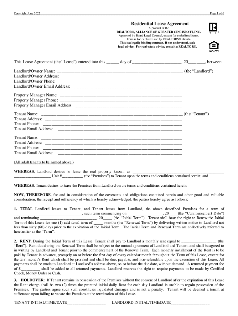 Fillable Online Residential Lease Agreement Fax Email Print - pdfFiller