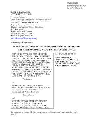 Fillable Online Declaration for Attorney Fees Fax Email Print - pdfFiller