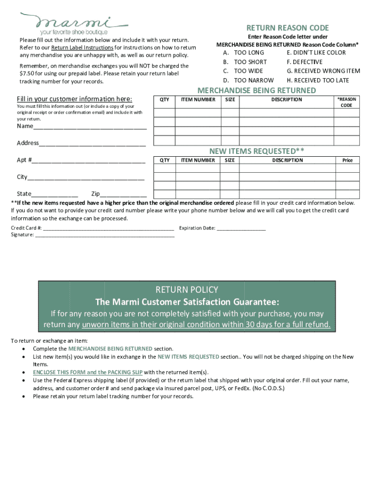 Fillable Online Return Merchandise Authorization Fax Email Print ...