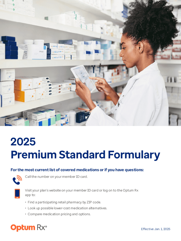 Fillable Online 2025 Premium Standard Formulary Fax Email Print - pdfFiller