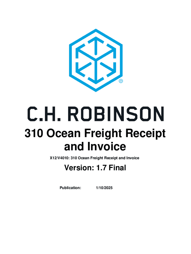 Fillable Online 310 Ocean Freight Receipt and Invoice Document Fax ...