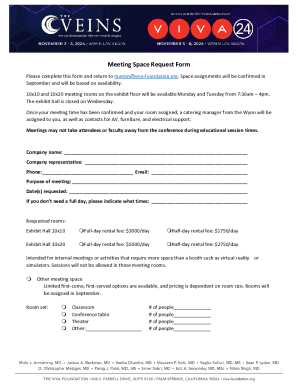 Fillable Online Meeting Space Request Form Fax Email Print - pdfFiller