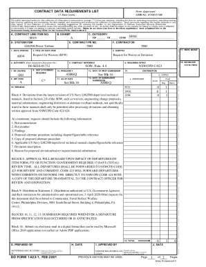 Fillable Online Contract Data Requirements List Fax Email Print - pdfFiller