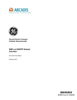 Fillable Online Bmp and Swppp Related Activities 2012 Summary Report ...