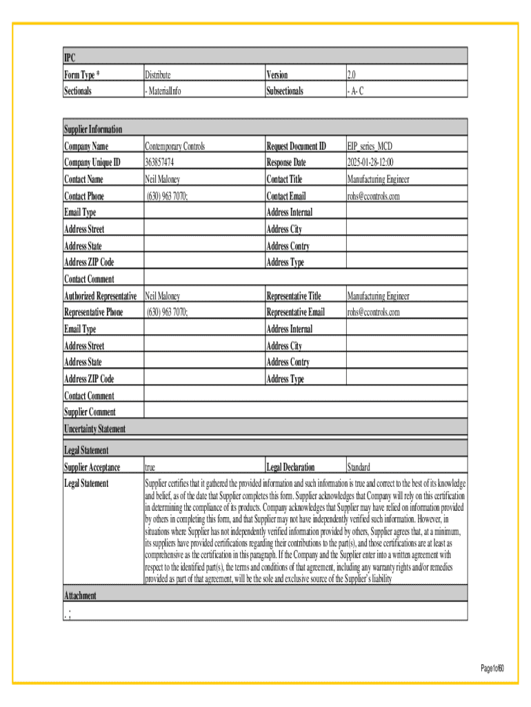 Fillable Online Supplier Information and Compliance Declaration Fax Email Print - pdfFiller