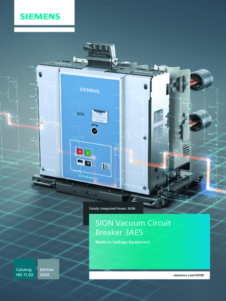 Fillable Online Sion Vacuum Circuit Breaker 3ae5 Medium-voltage ...