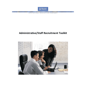 Fillable Online Administrative/staff Recruitment Toolkit Fax Email ...
