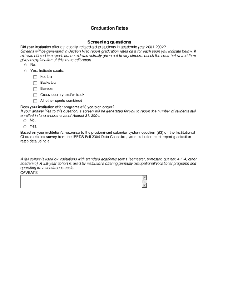 Fillable Online Graduation Rates Data Collection Fax Email Print ...