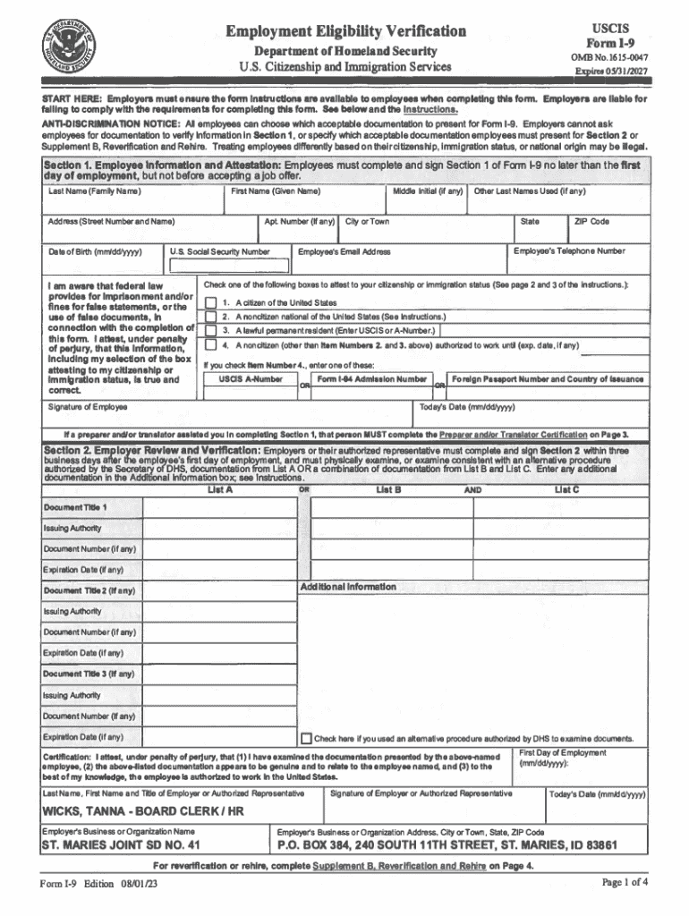 Fillable Online Employment Eligibility Verification Fax Email Print ...