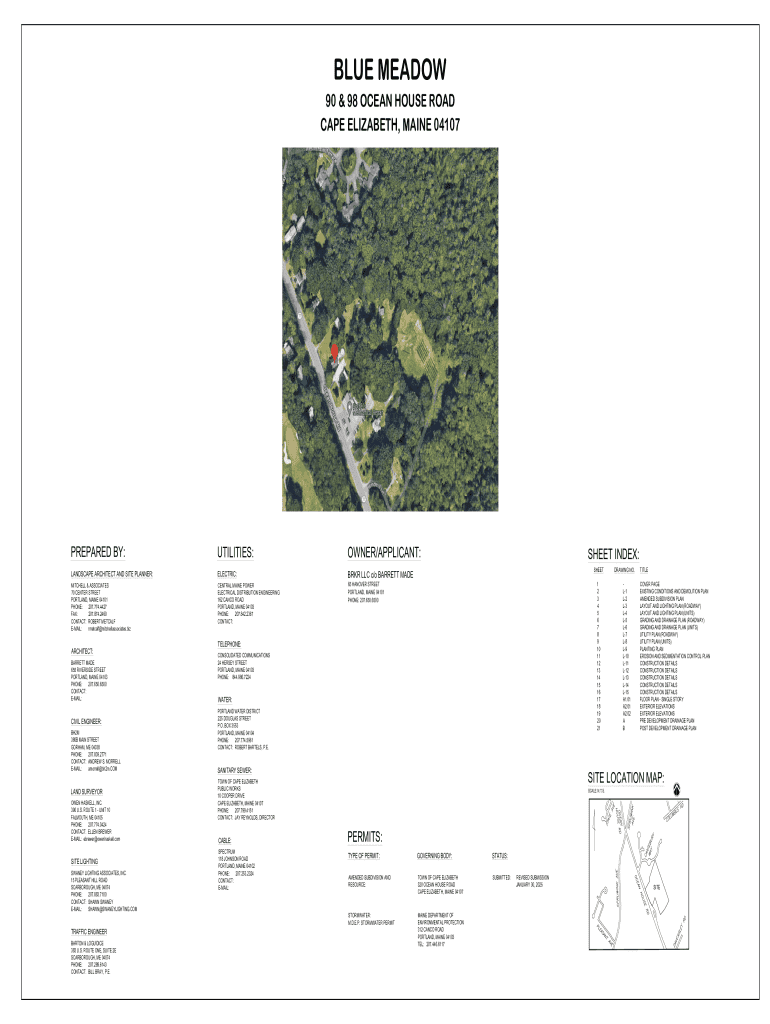 Fillable Online Amended Subdivision Plan for Blue Meadow Development Fax Email Print - pdfFiller