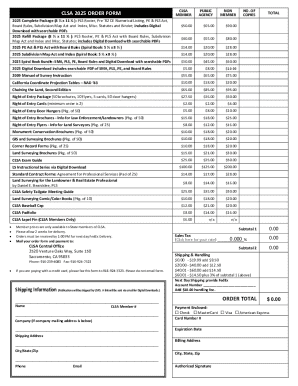 Fillable Online 2025 Clsa Order Form Fax Email Print - pdfFiller