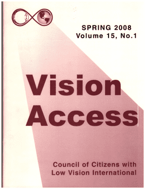 Fillable Online Vision Access - a Magazine by, for and About People ...