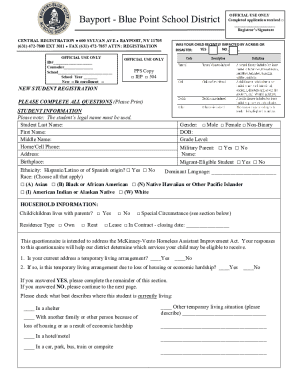 Fillable Online New Student Registration Fax Email Print - pdfFiller
