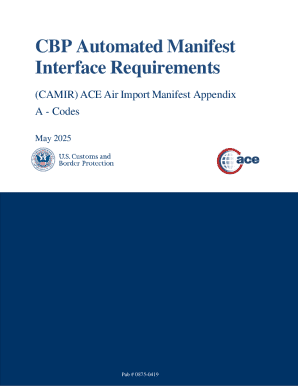 Fillable Online Customs Automated Manifest Interface Requirements – Air Import Fax Email Print ...