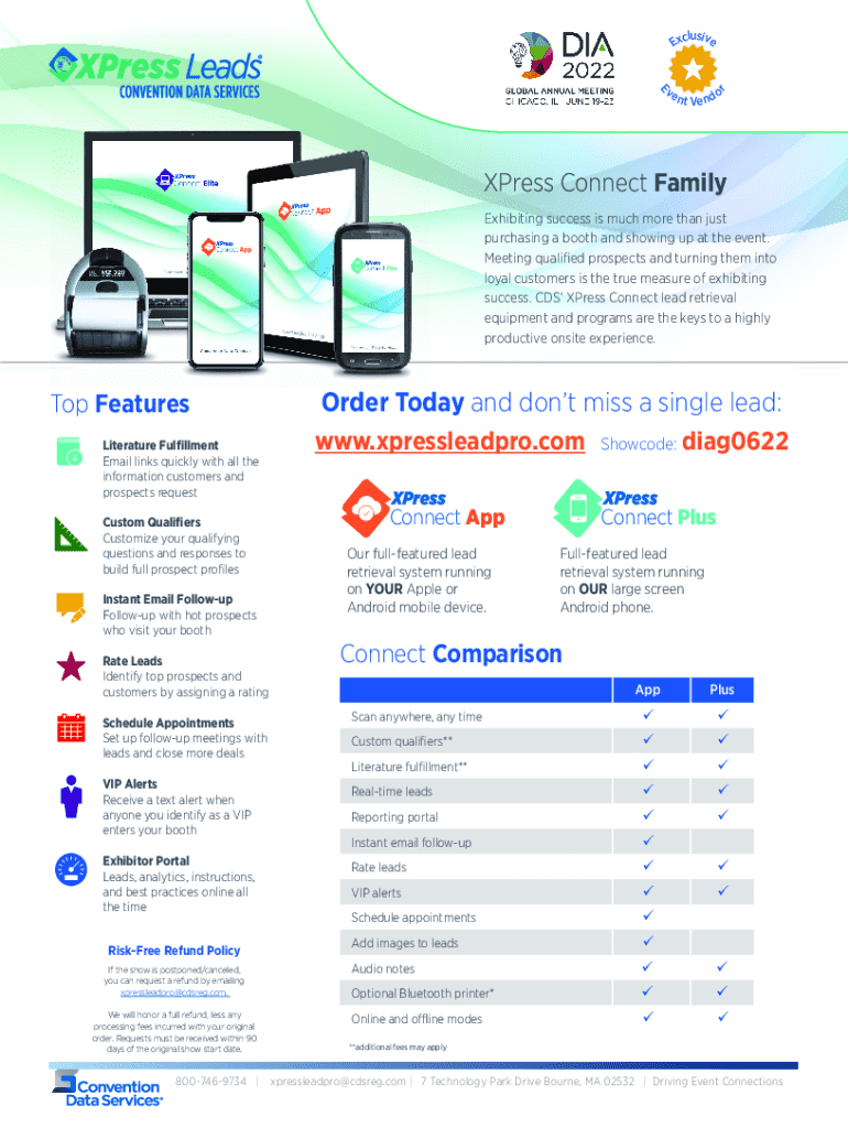 Fillable Online Xpress Connect Lead Retrieval Order Form Fax Email ...