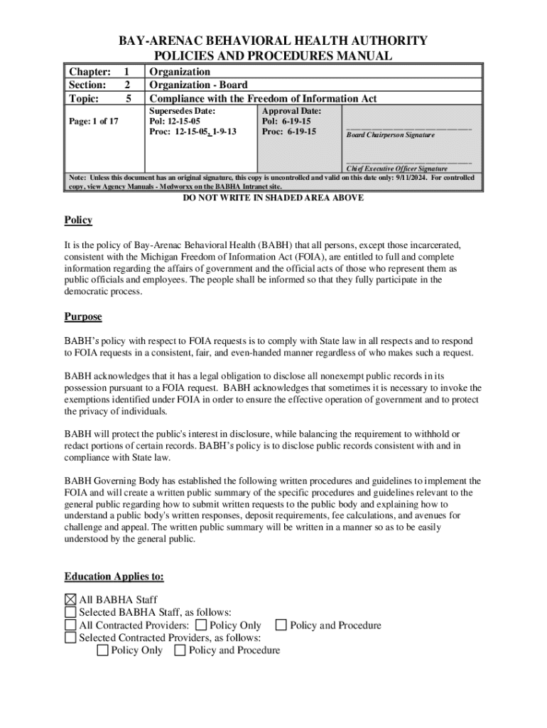 Fillable Online Compliance With the Freedom of Information Act Fax Email Print - pdfFiller