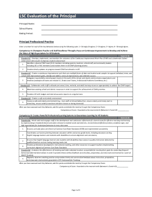 Fillable Online Principal Evaluation Form Fax Email Print - pdfFiller