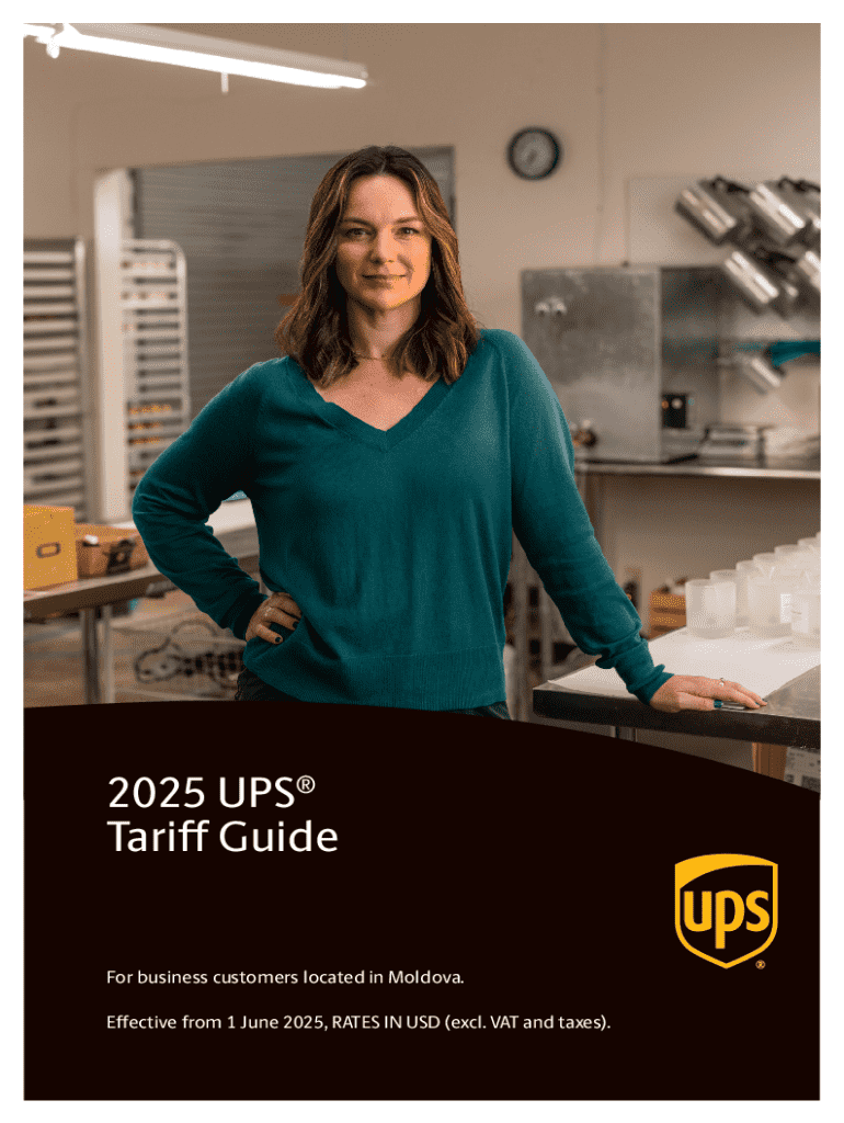Fillable Online 2025 Ups Tariff Guide for Moldova Fax Email Print ...