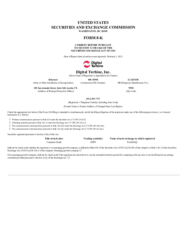 Fillable Online Current Report Pursuant to the Securities Exchange Act Fax Email Print - pdfFiller