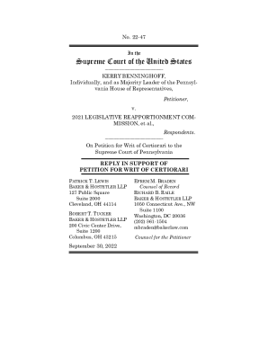 Fillable Online Reply Brief for Petition for Writ of Certiorari Fax ...