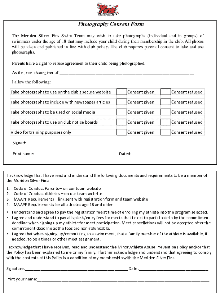 Fillable Online Photography Consent Form Fax Email Print - pdfFiller