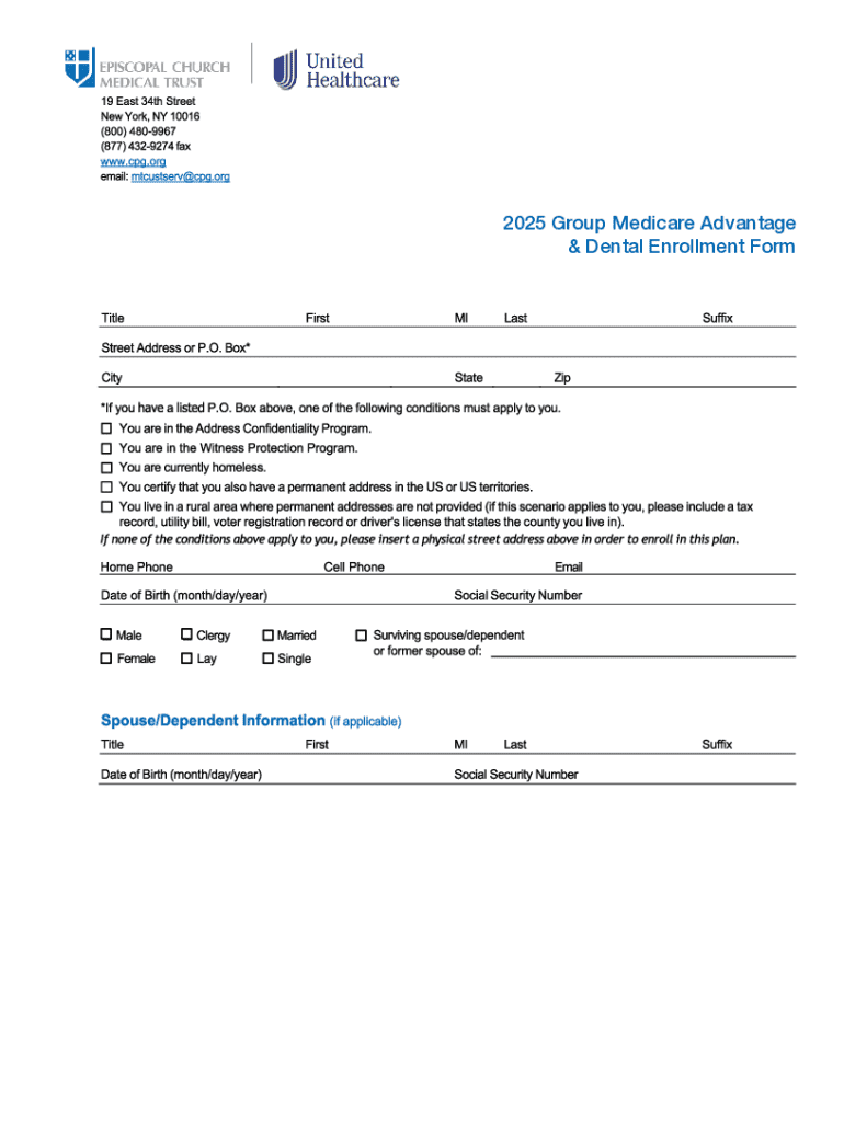 Fillable Online Medicare Advantage & Dental Enrollment Form Fax Email Print - pdfFiller