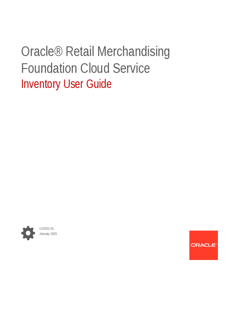 Fillable Online Oracle Retail Merchandising Inventory User Guide Fax ...