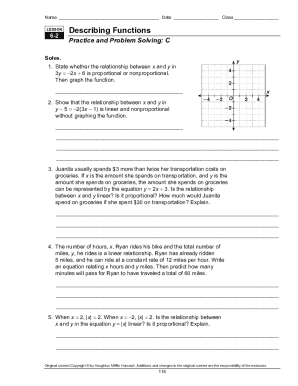 Fillable Online Describing Functions Practice and Problem Solving Fax ...