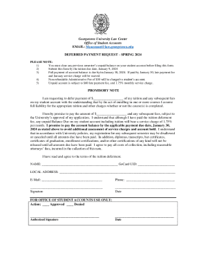 Fillable Online Deferred Payment Request Form Fax Email Print - pdfFiller