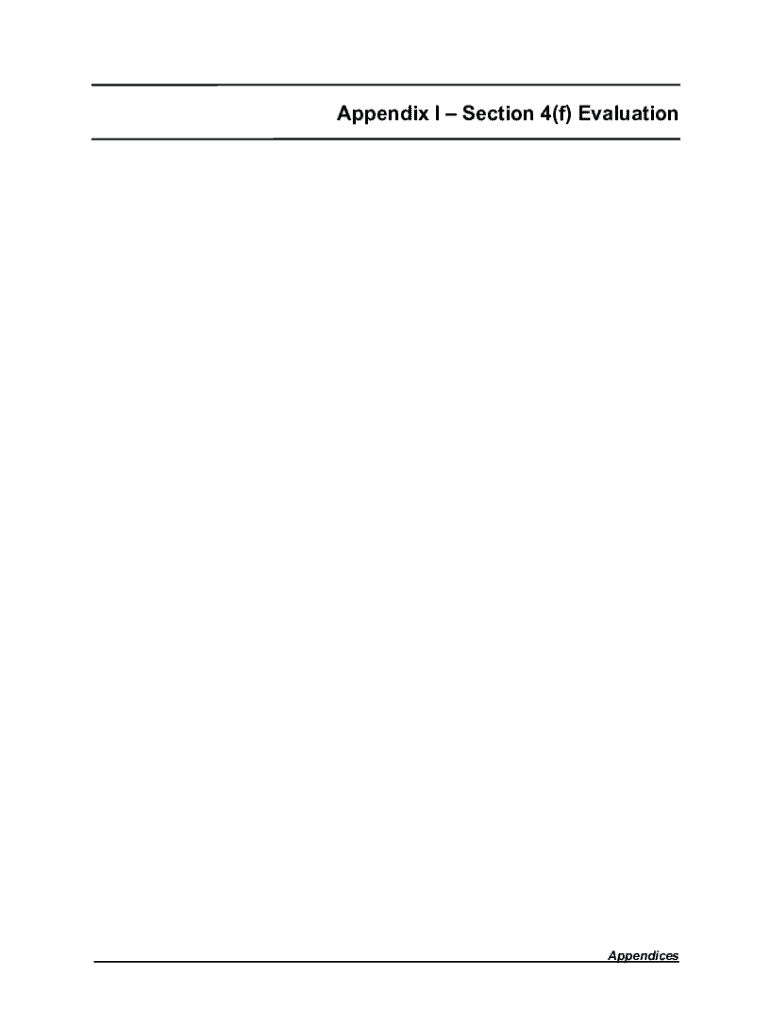 Fillable Online Section 4(f) Evaluation Fax Email Print - pdfFiller