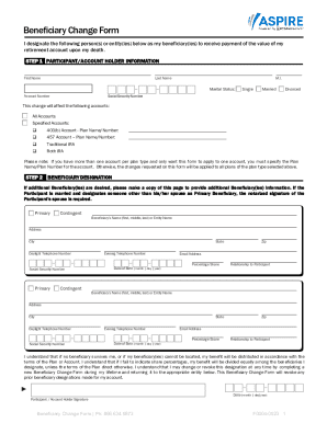 Fillable Online Beneficiary Designation for Retirement Accounts Fax ...