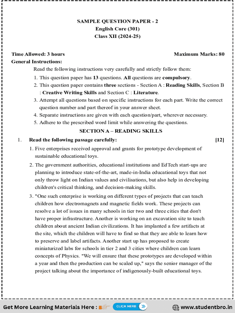 Fillable Online English Core (301) Fax Email Print - pdfFiller